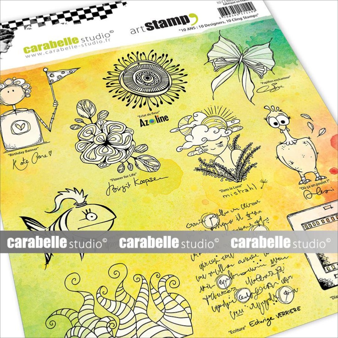 Anniversary Rubber Stamp Set - 10 Designs - Kate Crane / Birgit Koopsen ...