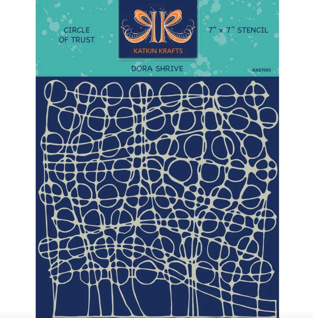 7x7 Stencil Circle of Trust Designer Katkin Krafts Creative Expressions ...