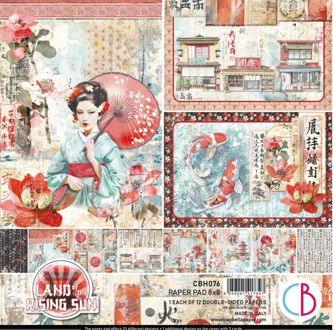8x8 - Land of the Rising Sun - Paper Pad - Double Sided Paper - 12/pkg ...