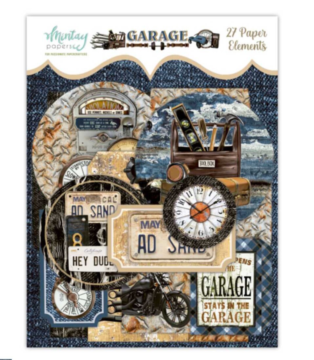 Garage - Paper Elements - 27 Pcs - Mintay Papers - Etsy
