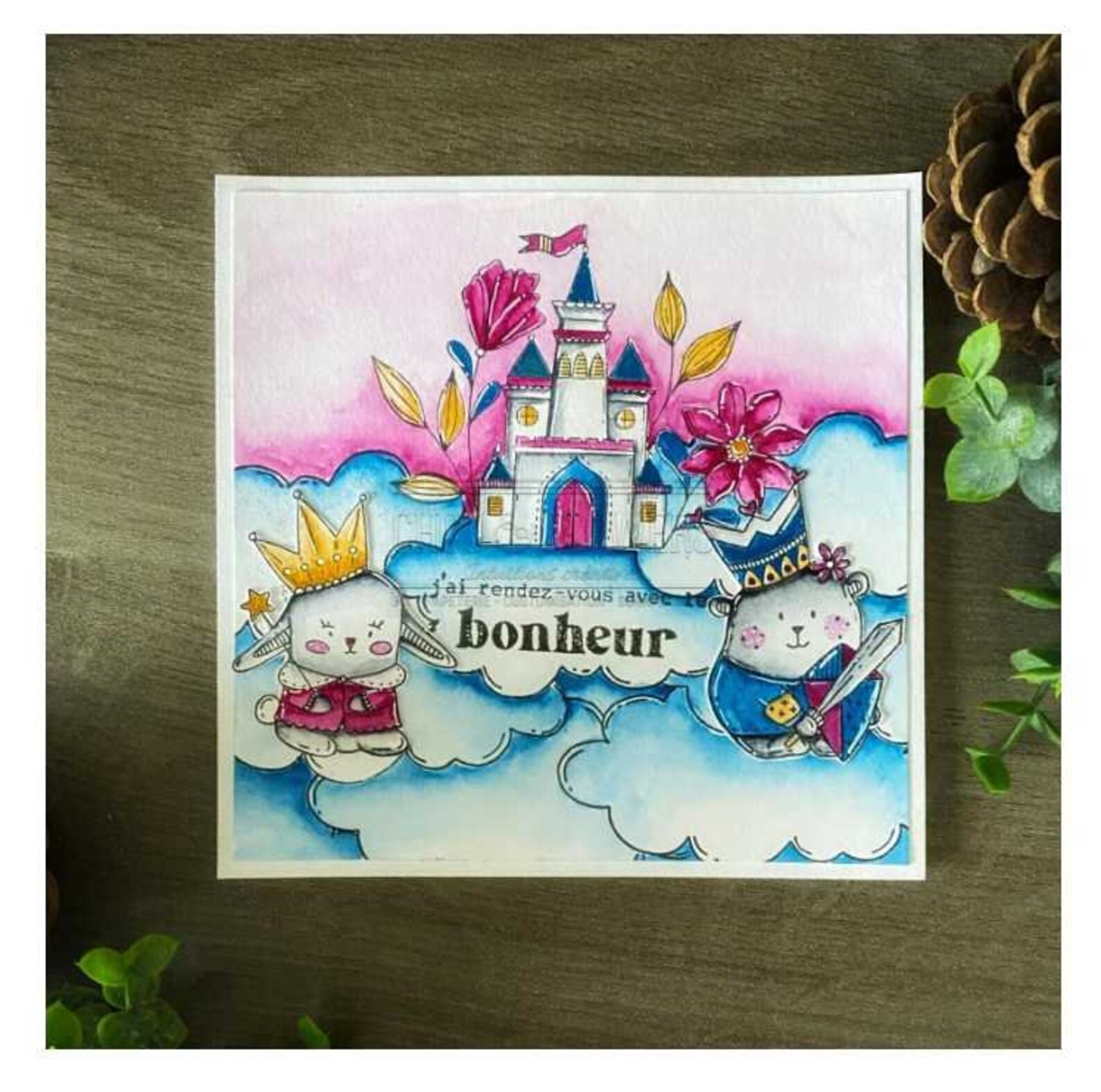 Le Chateau / the Castle - Rubber Stamp - Chou and Flowers - Etsy