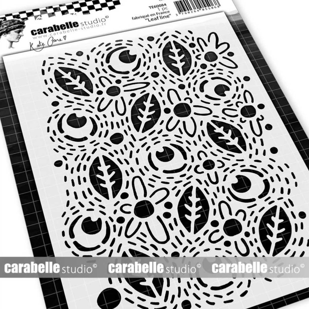 Stencil - Leaf Line - Kate Crane - Carabelle Studio - Etsy
