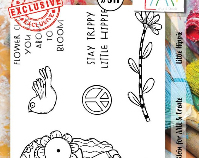 AALL and Create - Little Hippie - A7 - Designer Janet Klein - Clear ...