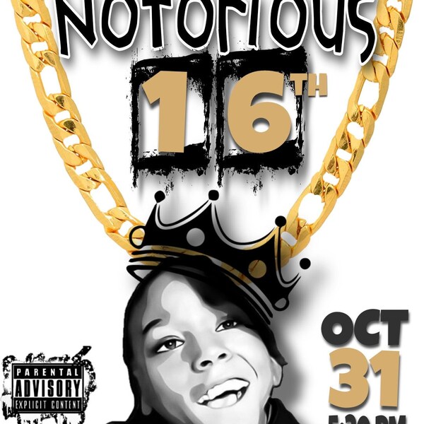 The Notorious Big Birthday Invitation - Etsy