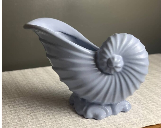 RARE 1946 Haeger Pottery Large Nautilus Conch Shell Indoor Planter ...