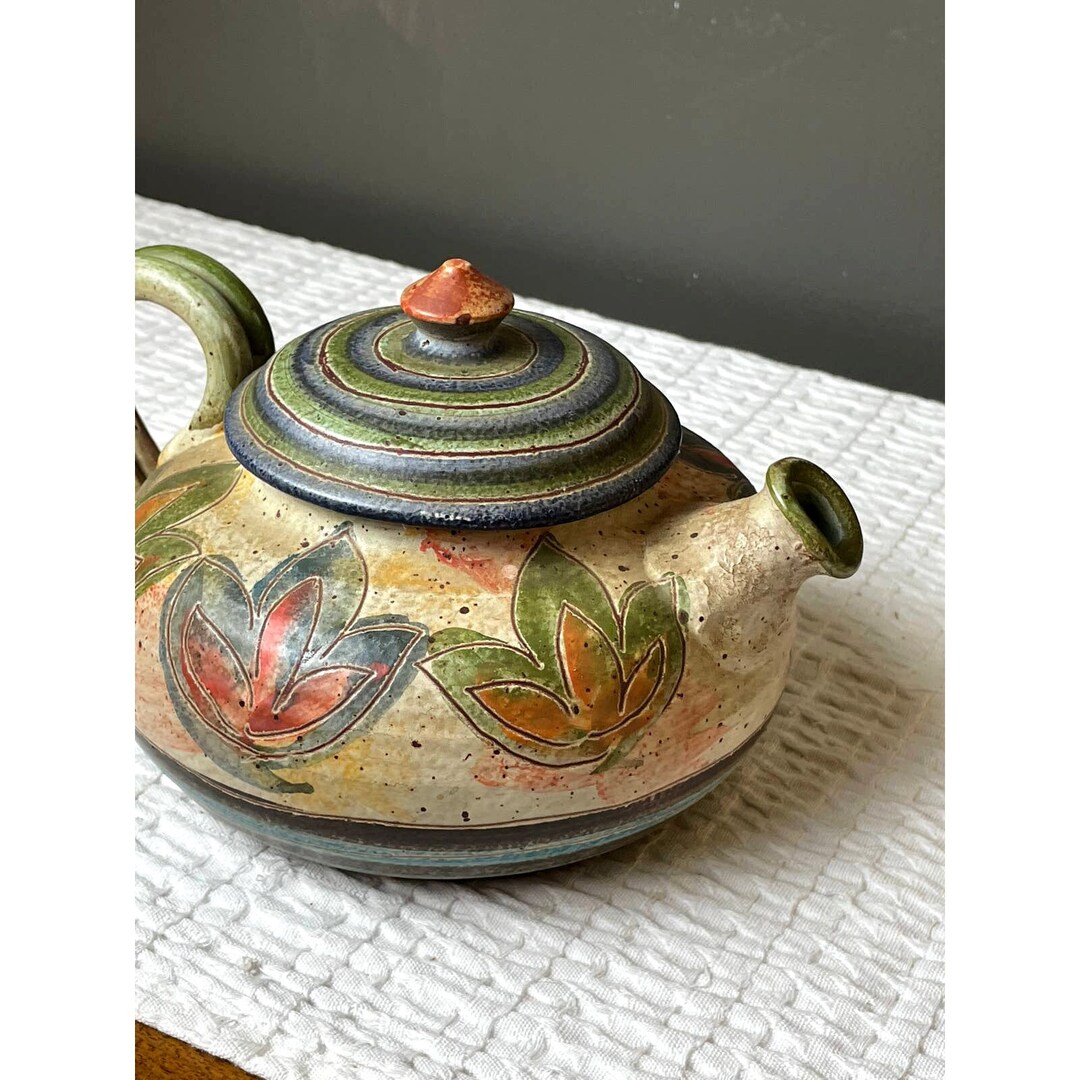 Mid Century Italian Red Clay Teapot by Italica ARS Artist Signed ...