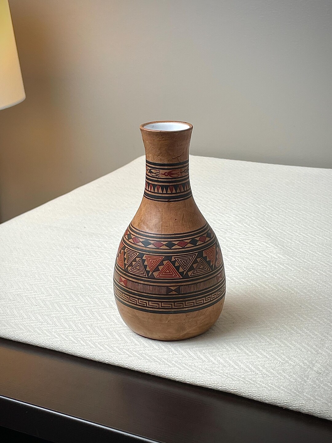 Vintage Peruvian Earthenware Pottery Vessel From Cusco Peru, Handmade ...