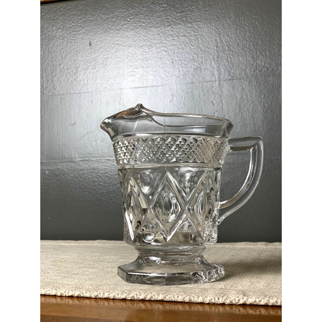 Vintage Large Creamer / Milk Pitcher, Cape Cod Pattern Imperial Glass ...