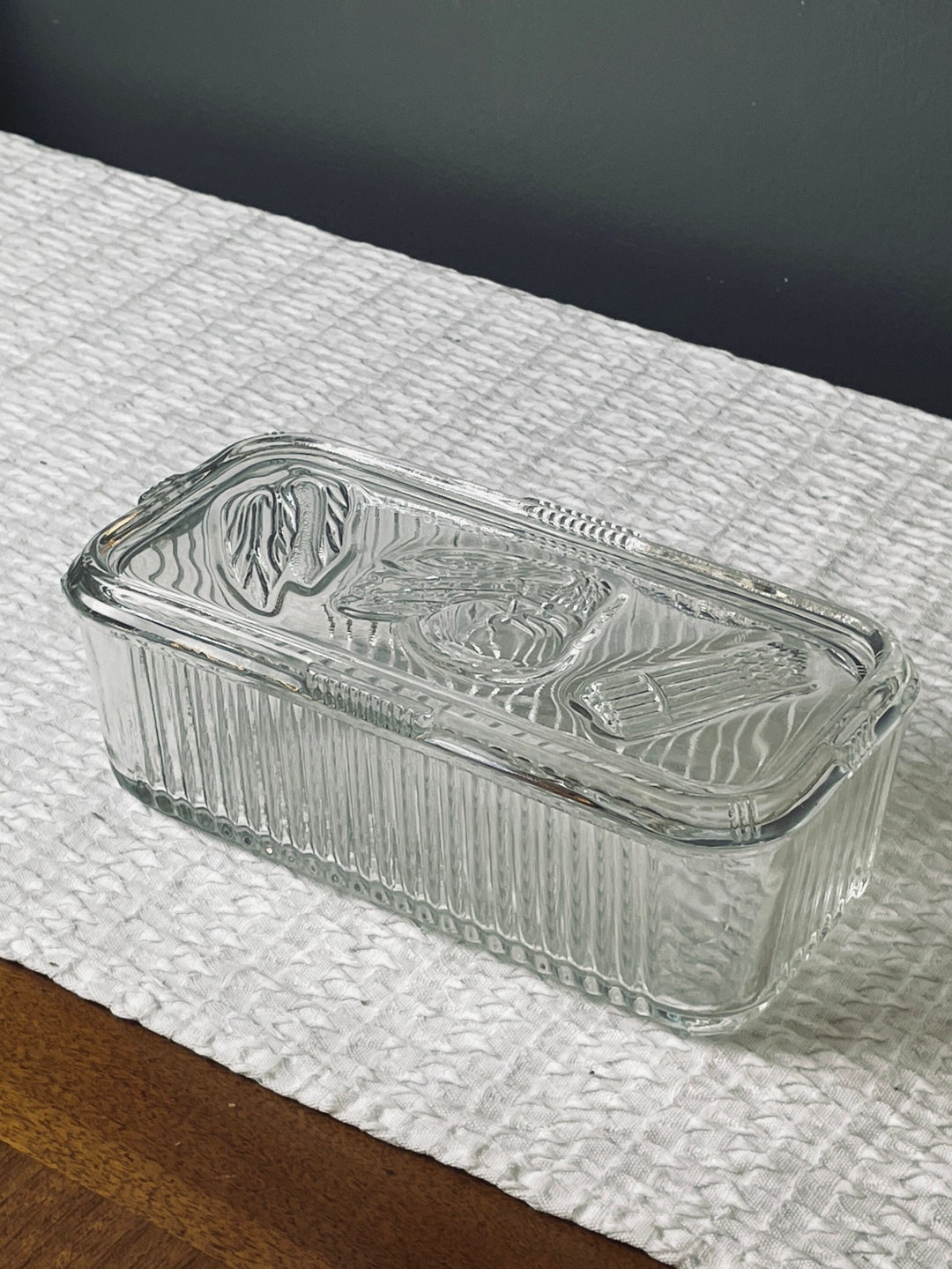 Retro Large Rectangular Refrigerator Dish by Federal Glass - Etsy