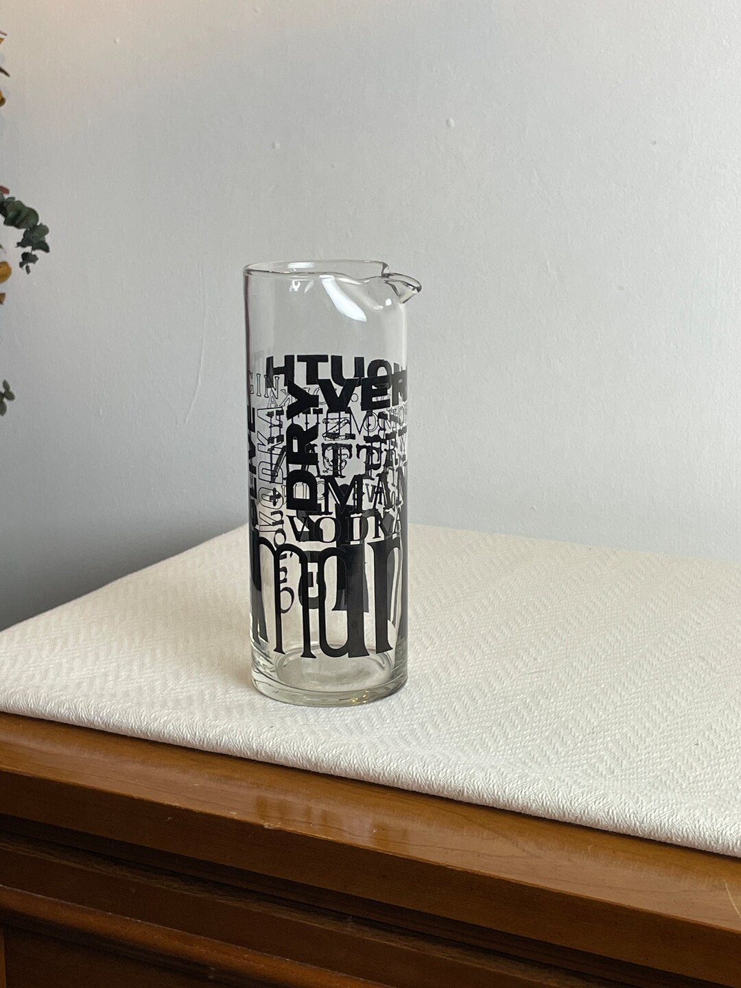 MCM Style Pinched Spout Cocktail Pitcher, Retro Style Pop Art Liquor ...