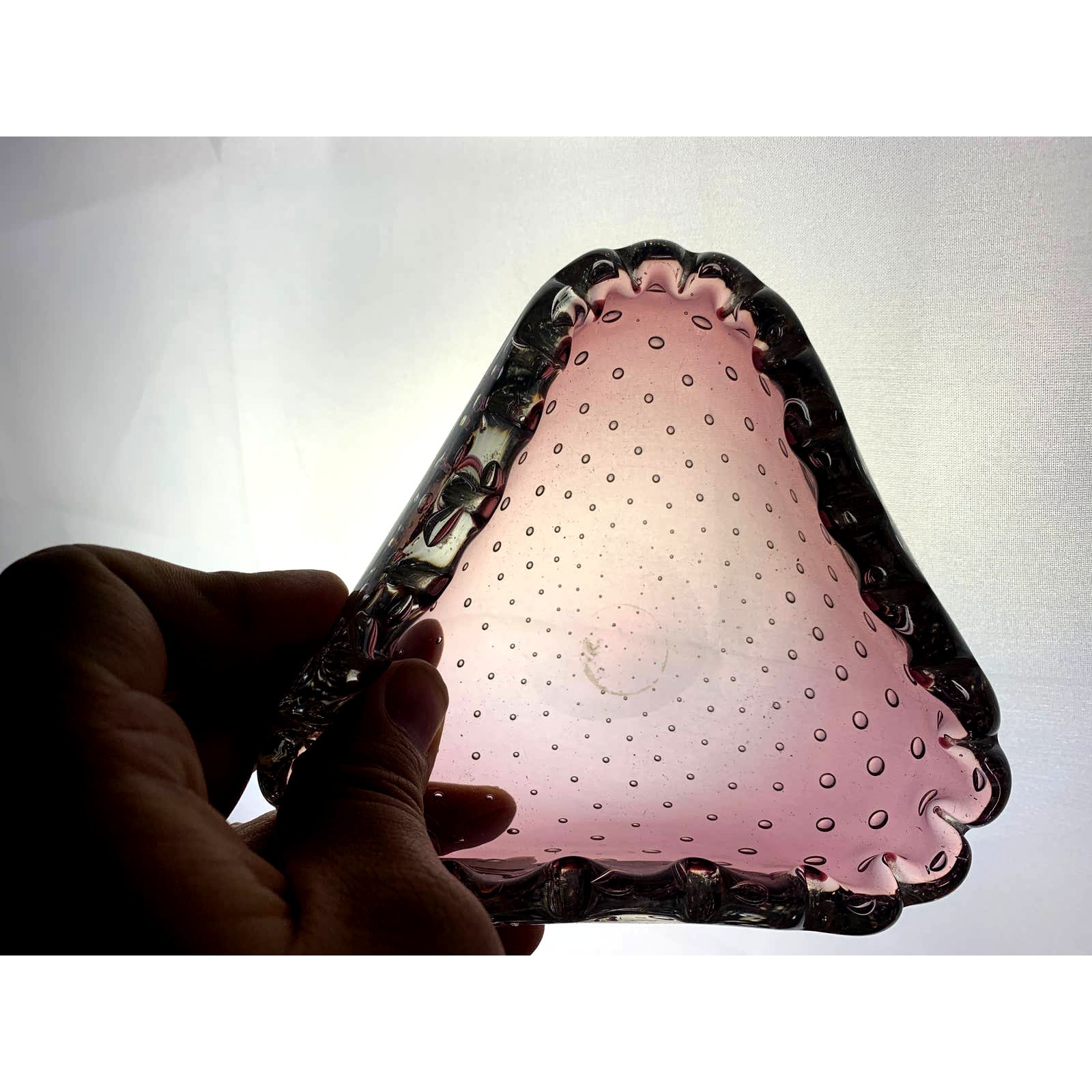 MCM Murano Geode Small Art Glass Bowl in Amethyst Controlled - Etsy