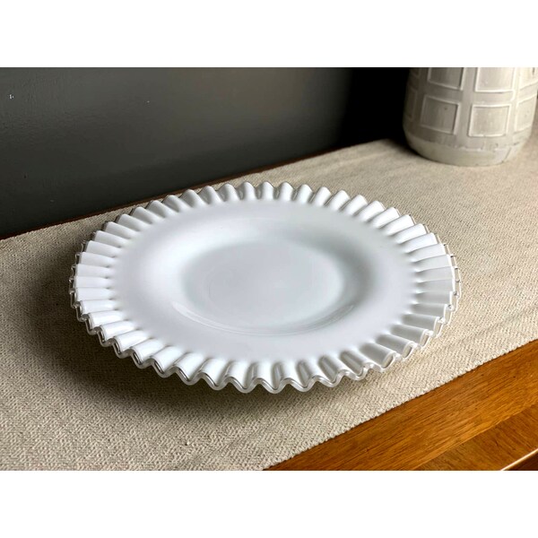 Milk Glass Platter - Etsy
