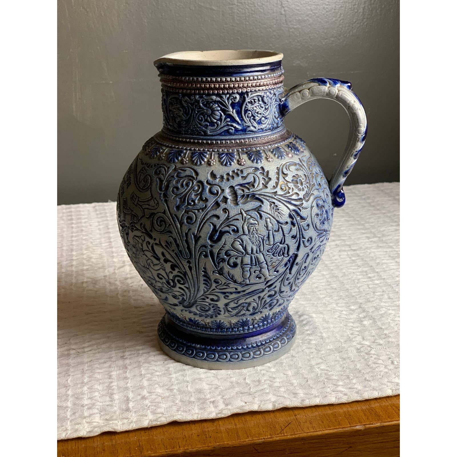 Antique 19th Century Westerwald German Beer Jug in Salt Glazed - Etsy