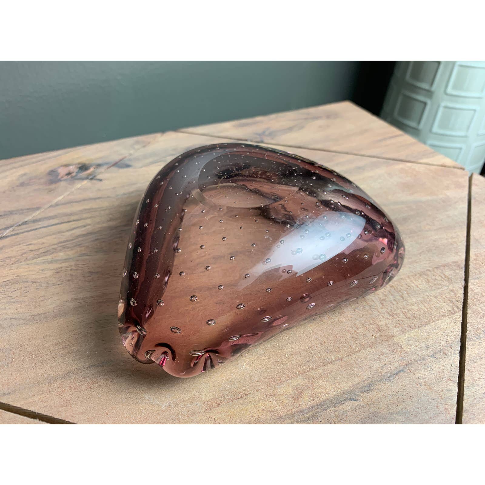 MCM Murano Geode Small Art Glass Bowl in Amethyst Controlled - Etsy
