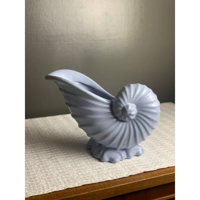 RARE 1946 Haeger Pottery Large Nautilus Conch Shell Indoor Planter ...