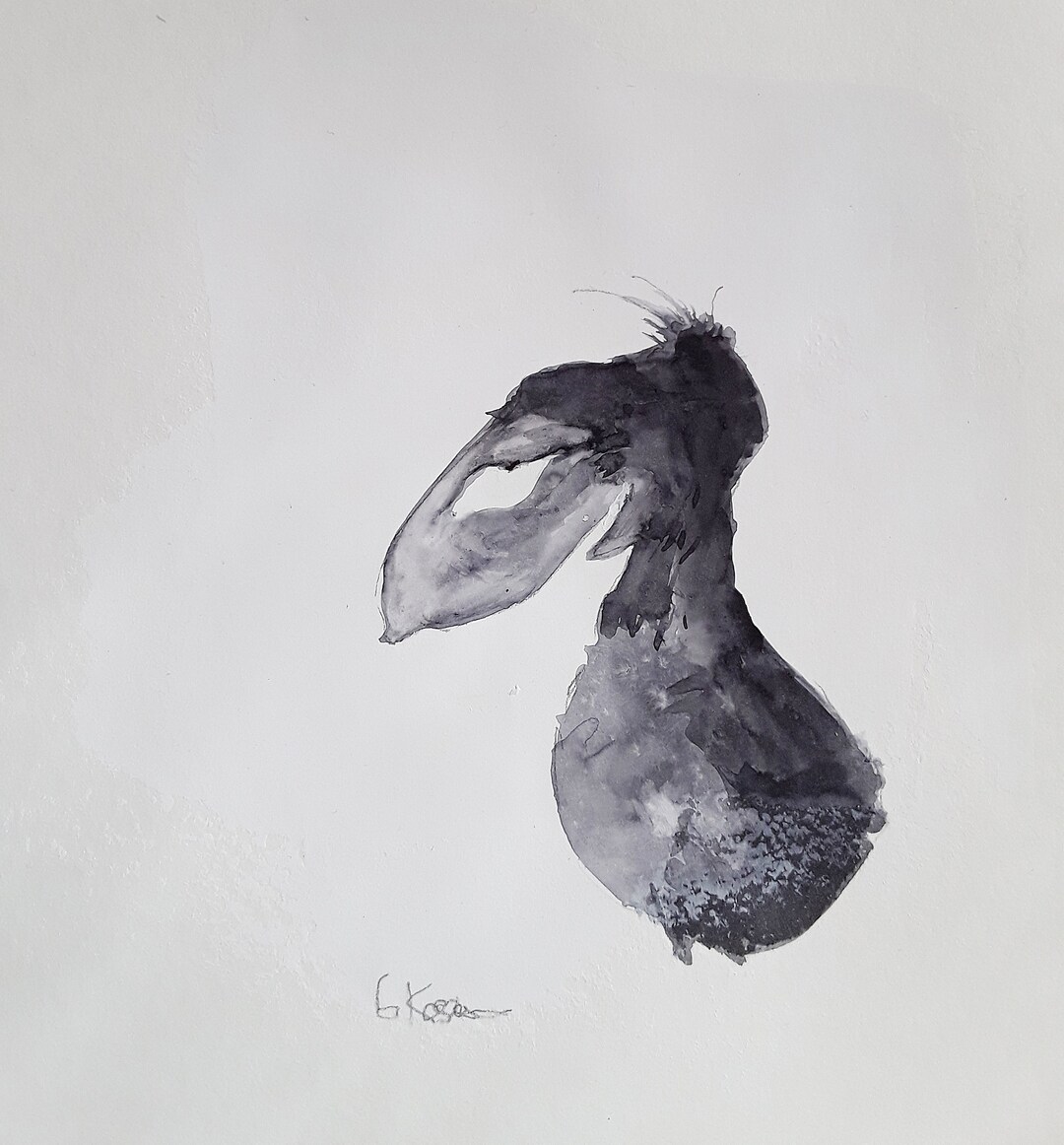 Original Ink Drawing, Charming Figure on Paper in DIN A-4 Format (or 11 ...
