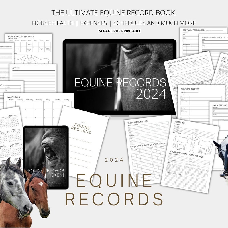 Horse Record Template - Etsy
