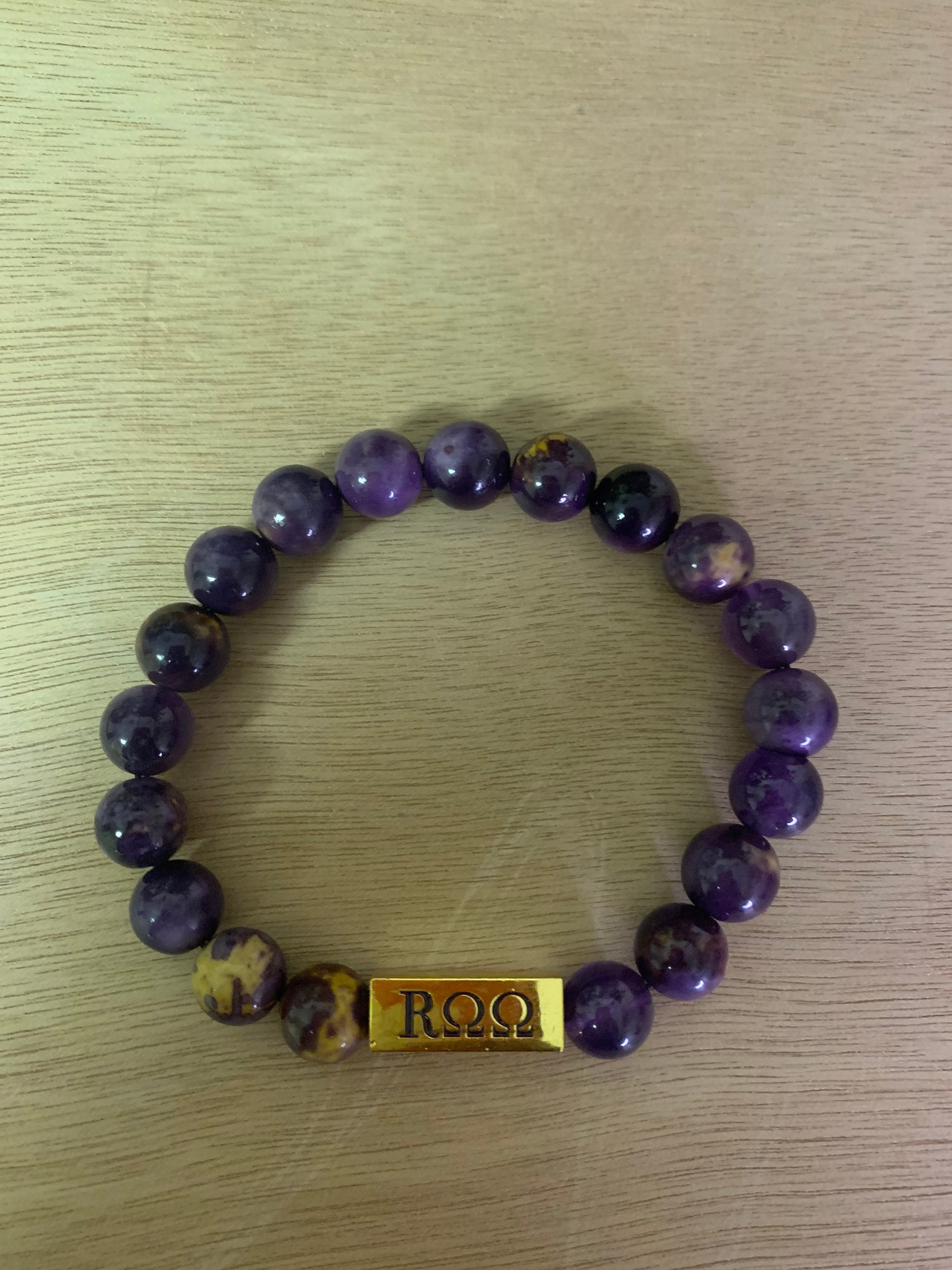 Omega Psi Phi Beaded Bracelet//men's Accessory, Fraternity Gift - Etsy