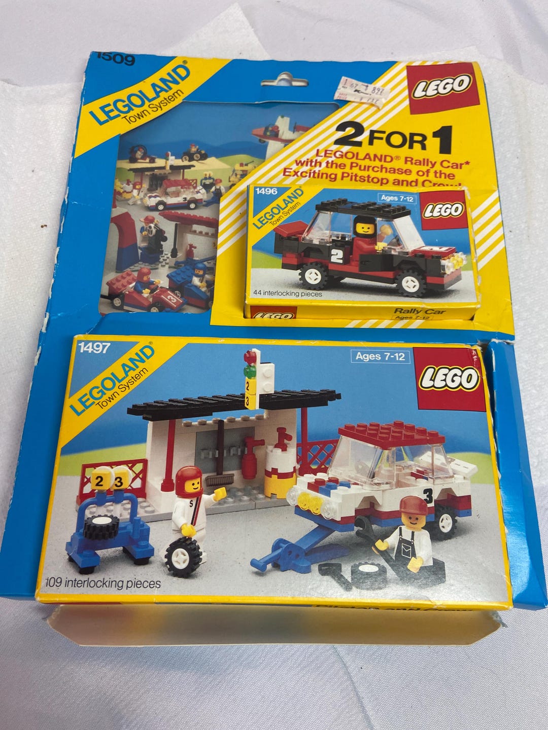 Rare Vintage 1987 Lego 1509 1496 1497 Legoland Town System Rally Car ...