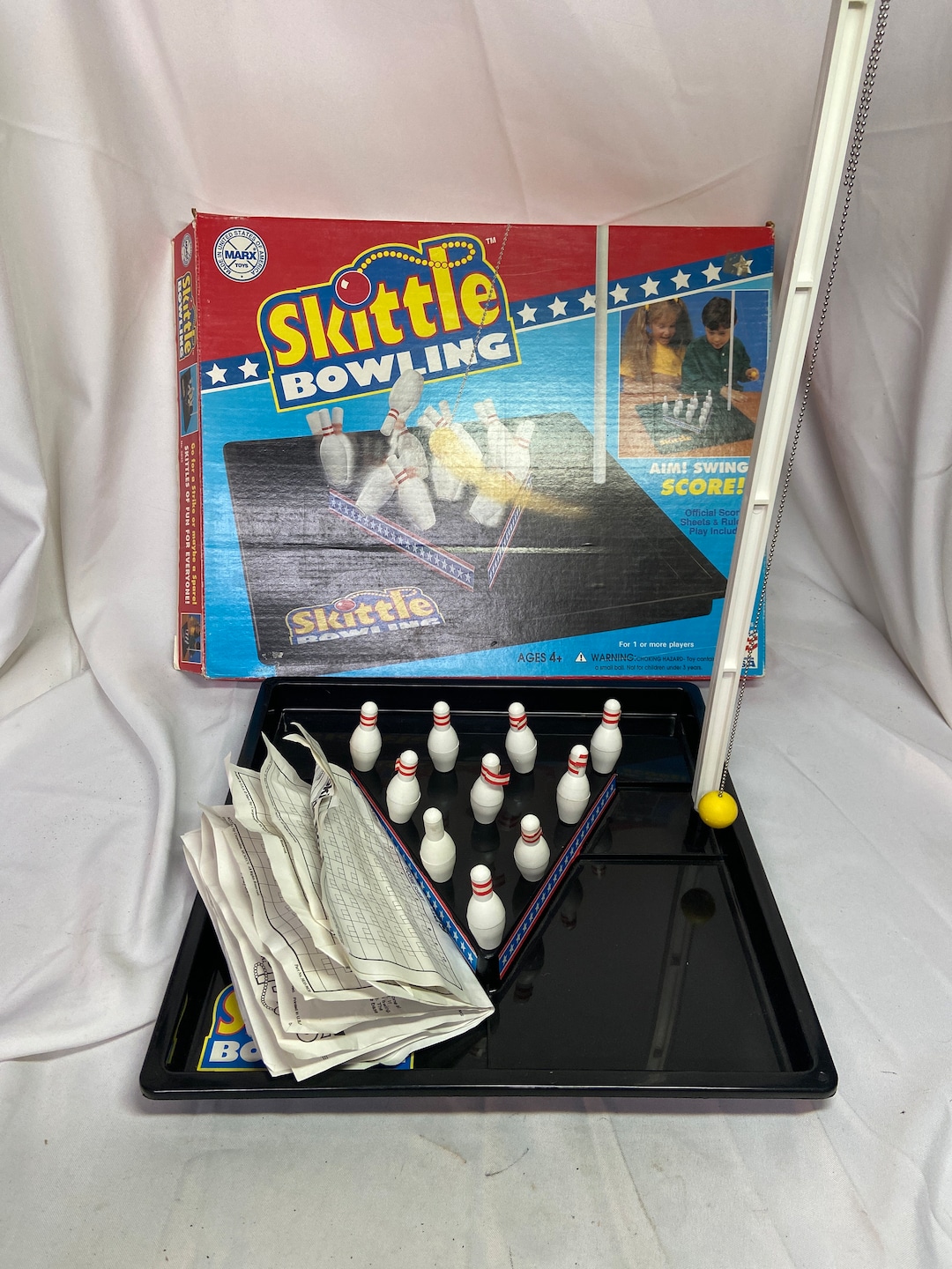Vintage 1995 Marx Skittle Bowling Table Game W/ Box - Etsy