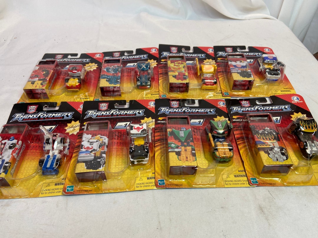2003 Hasbro Lot 8 Transformers Level 1 Tiny Tins Figures Sealed - Etsy