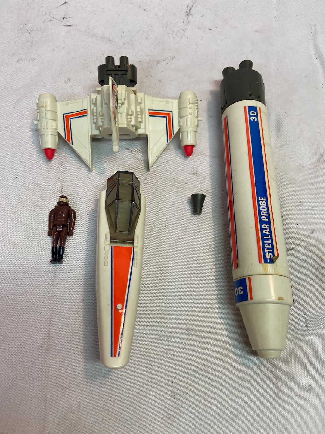 Vintage 1978 Mattel Battlestar Gallactica Viper Stellar Probe W/ Figure ...