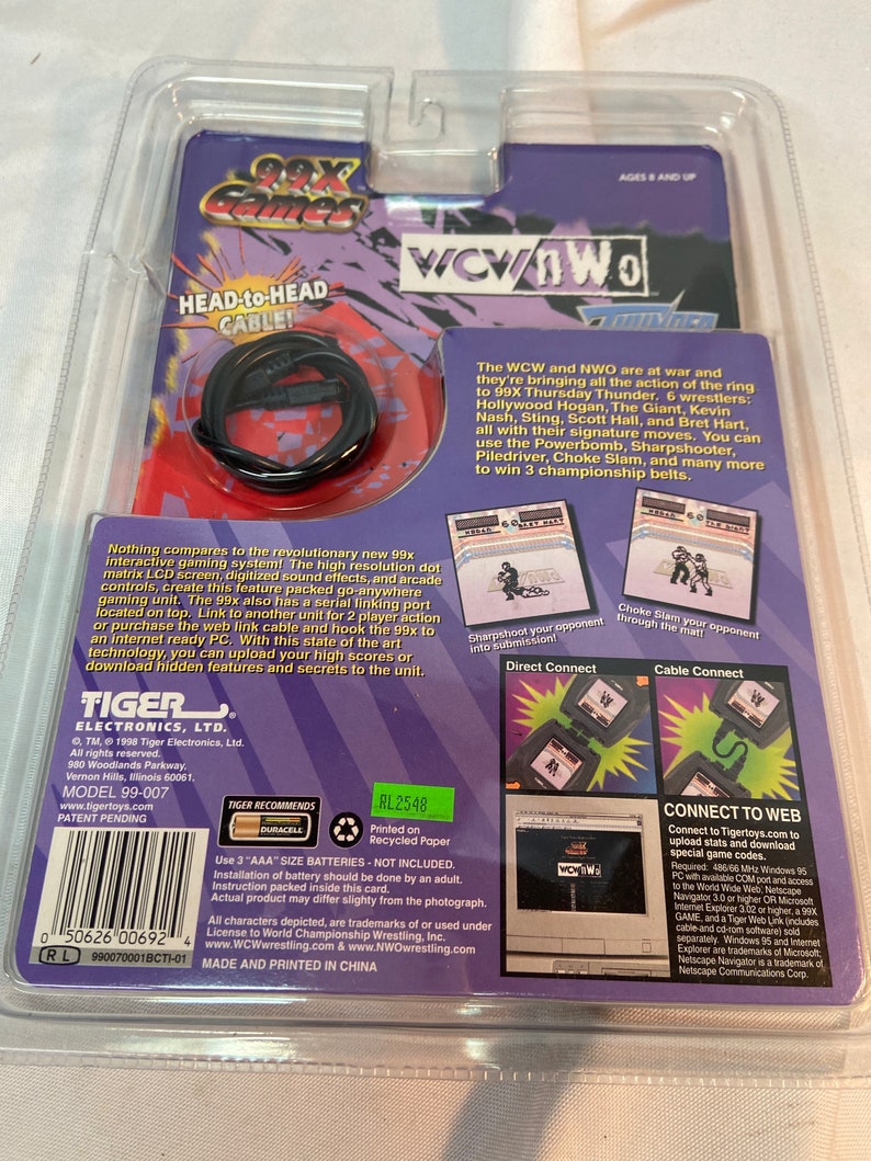 Tiger Electronics 99X Games WCW NWO Thunder Handheld Head to - Etsy
