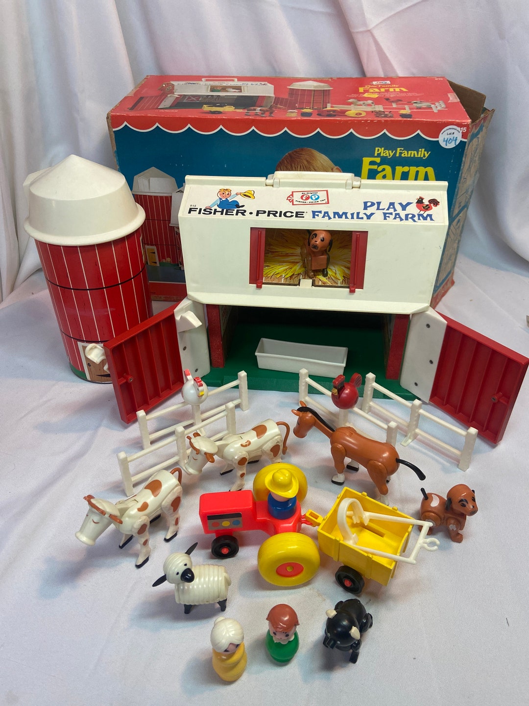 Vintage 1967 Fisher Price Play Little People Family Farm W/ Box - Etsy