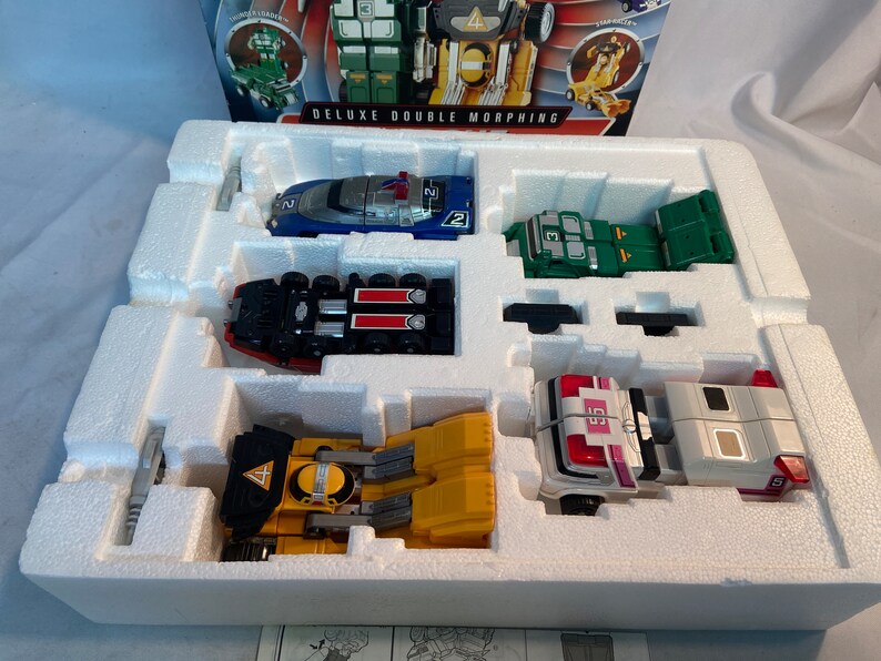 Vintage 1997 Bandai Power Rangers Turbo Deluxe Double Morphing - Etsy