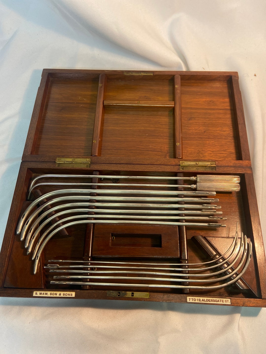 Antique MAW Son & Sons London England Sterlin Sliver Urethral Catheter ...