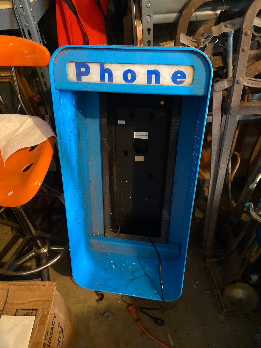 Vintage Payphone Phone Booth Enclosure Lighted Not Working - Etsy