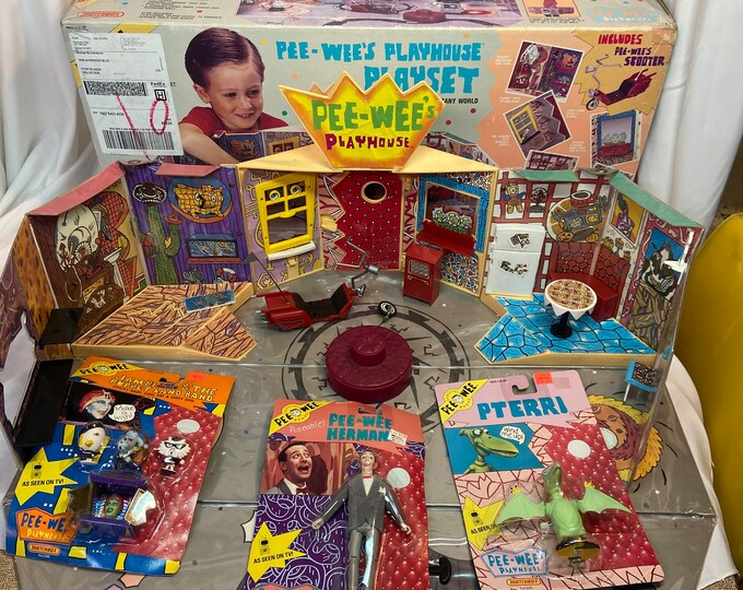 Vintage 1988 Lot Matchbox Pee-wees Playhouse Play Set W/ Box Jambi ...