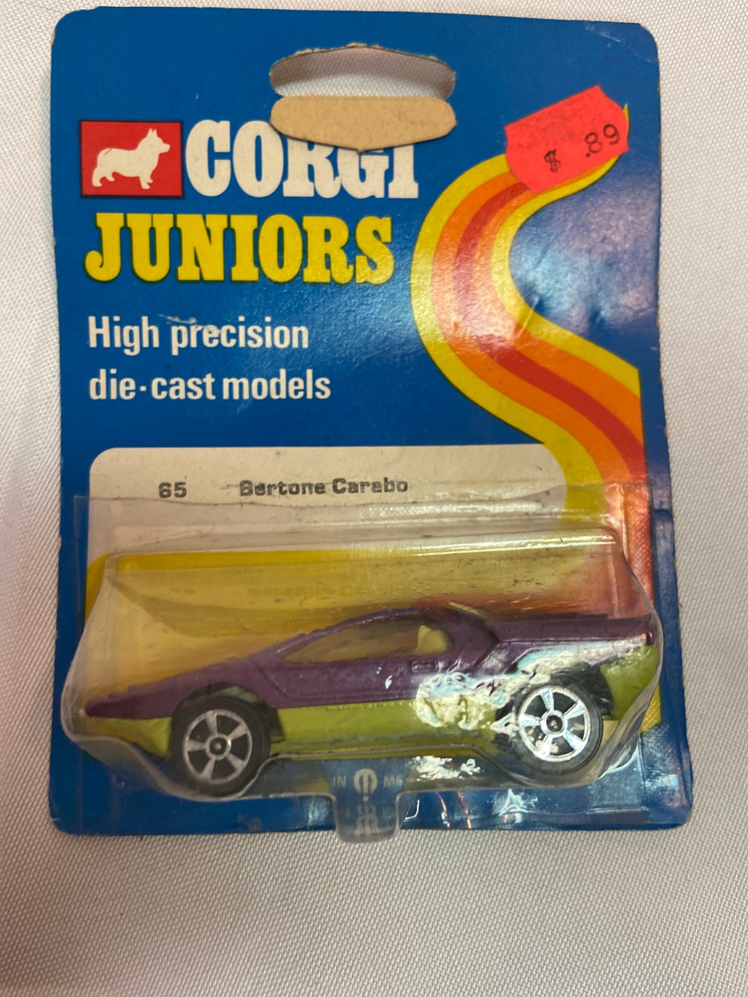 Vintage 1973 Corgi Juniors Bertone Carabo Purple Sealed - Etsy