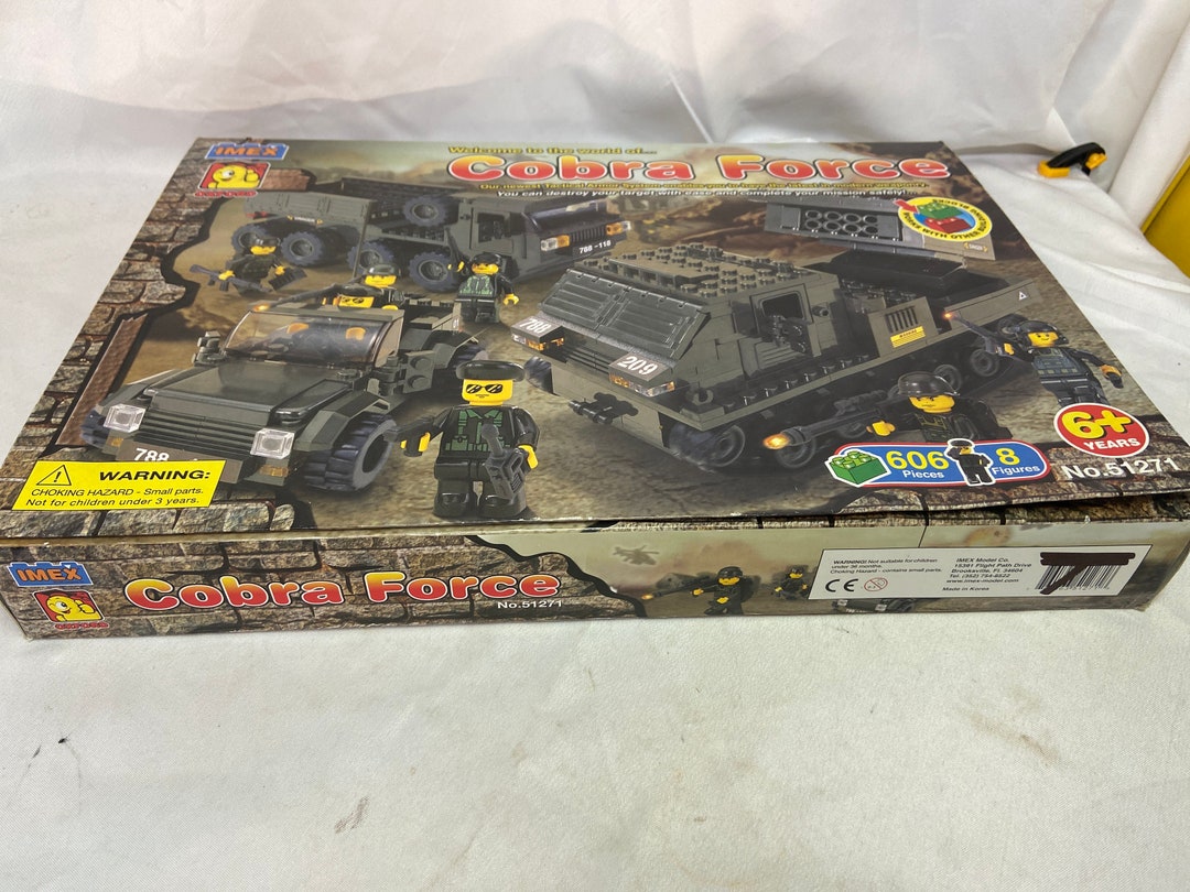Vintage Lego Clone Imex Oxford Building Blocks Military Vehicles Cobra ...