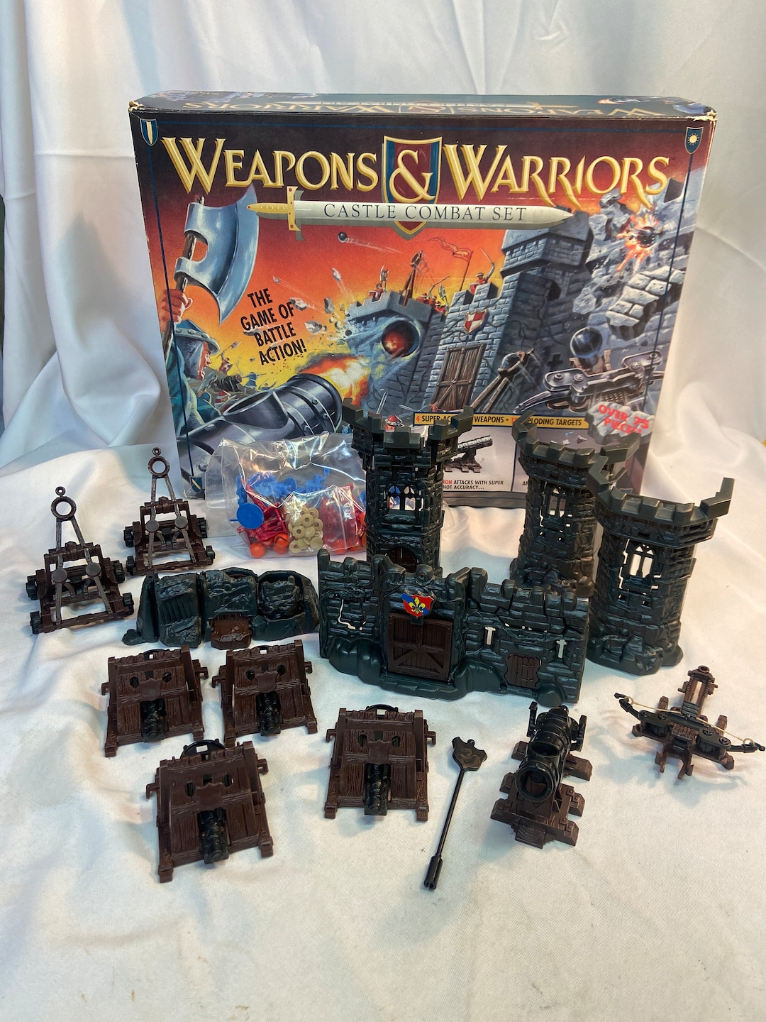 Vintage 1994 Pressman Toy Soldier Weapons & Warriors Castle Combat Set ...