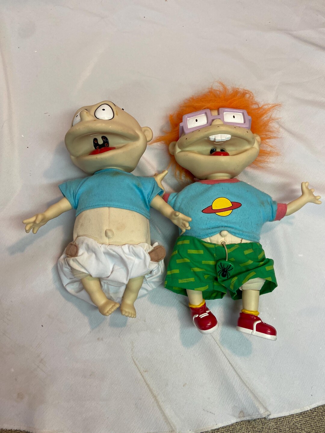 Vintage 1997 Mattel Rugrats Pickles Squeeze Sound Chucky Pull String ...