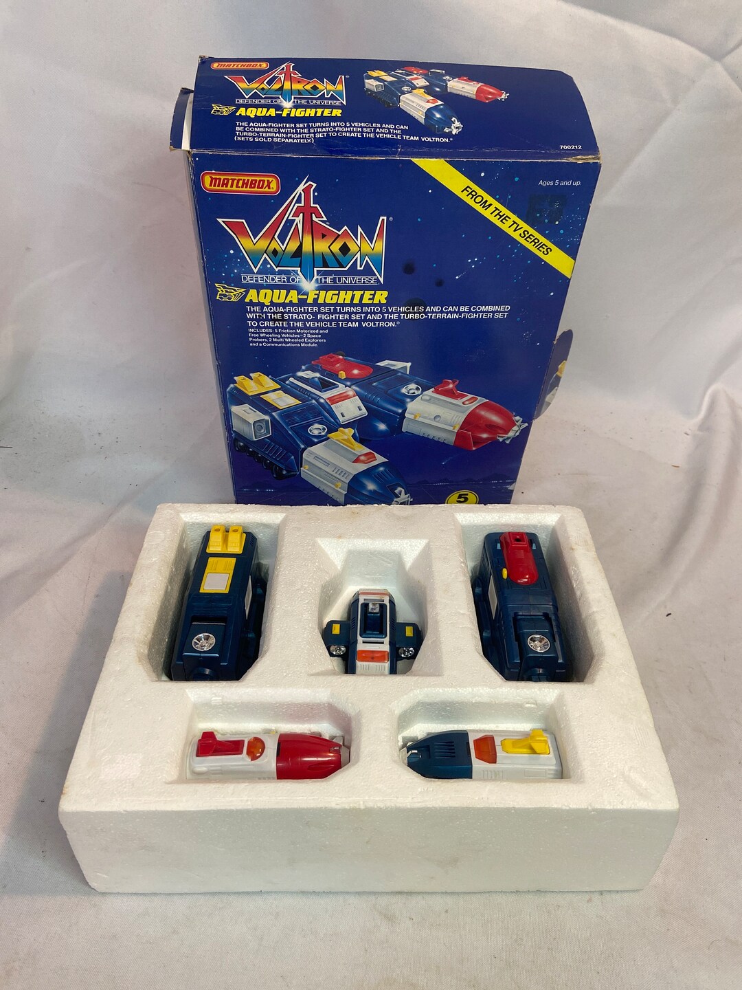 Vintage 1985 Matchbox Voltron Defender of the Universe Aqua-fighter W ...
