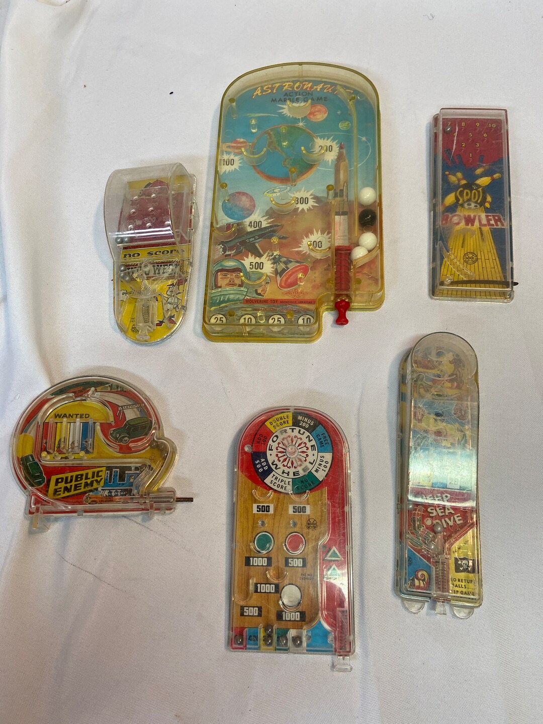 Vintage 1950’s Lot Marx Wolverine Handheld Pinball Games Wild West ...