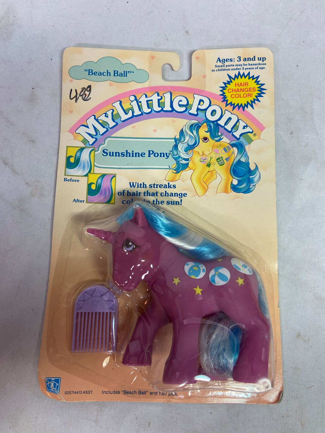 Vintage 1988 Hasbro My Little Pony Sunshine Pony Beach Ball Figure ...