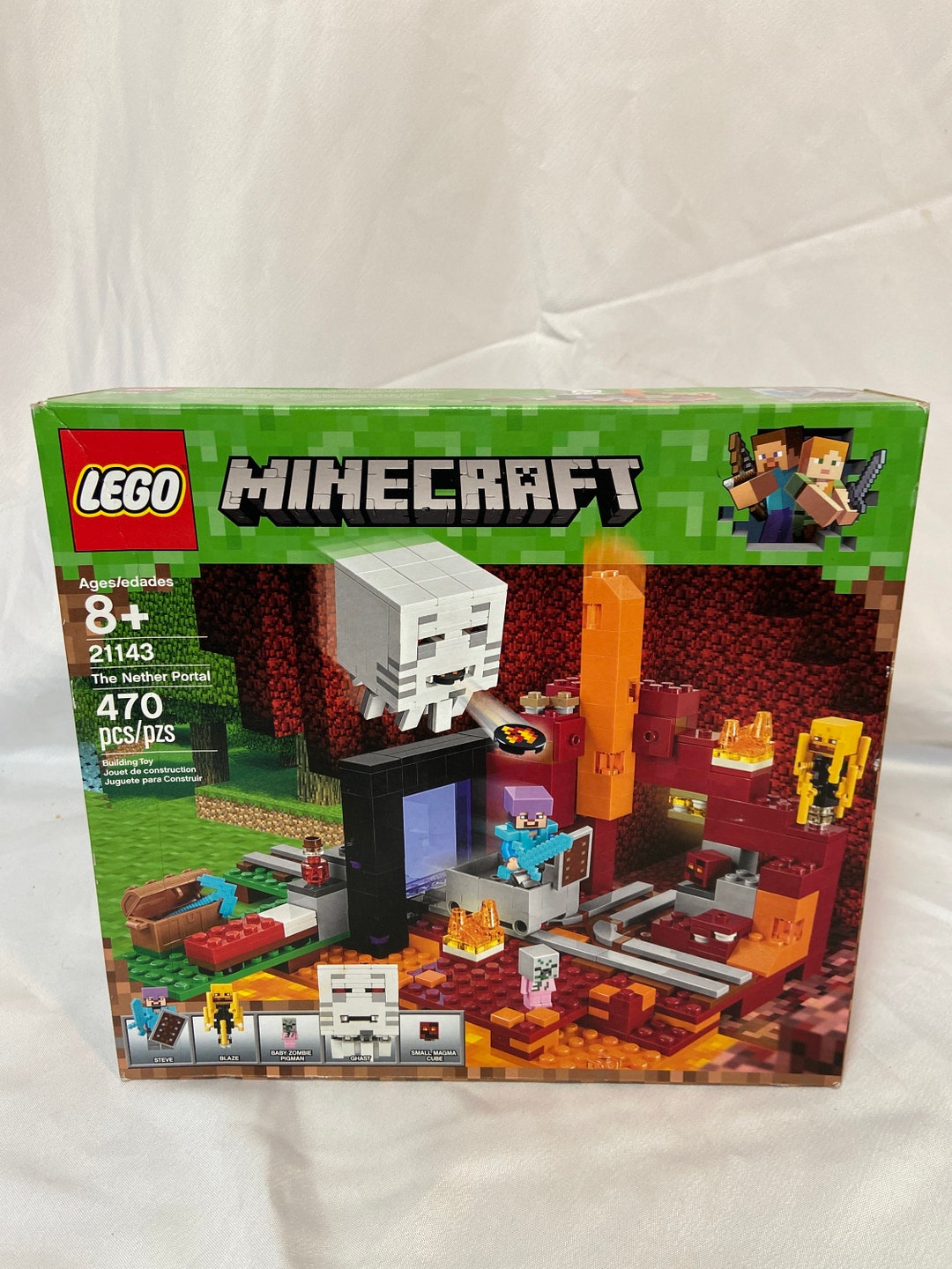 Lego Set 21143 Minecraft the Nether Portal Sealed - Etsy