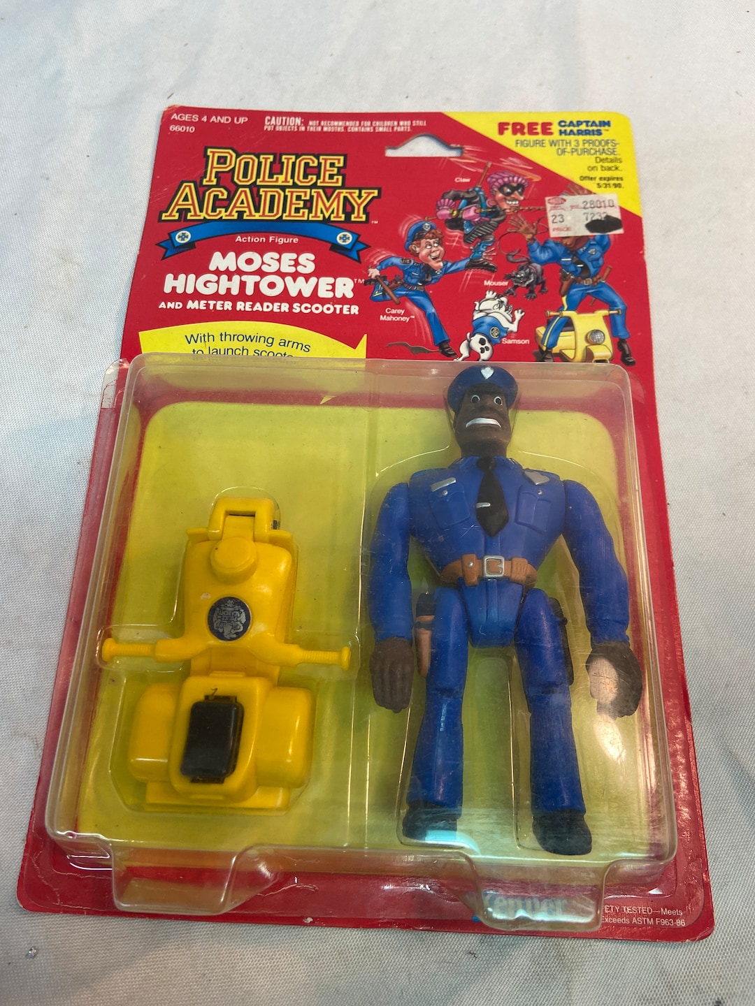 Vintage 1988 Kenner Police Academy Action Figure Moses Hightower W ...