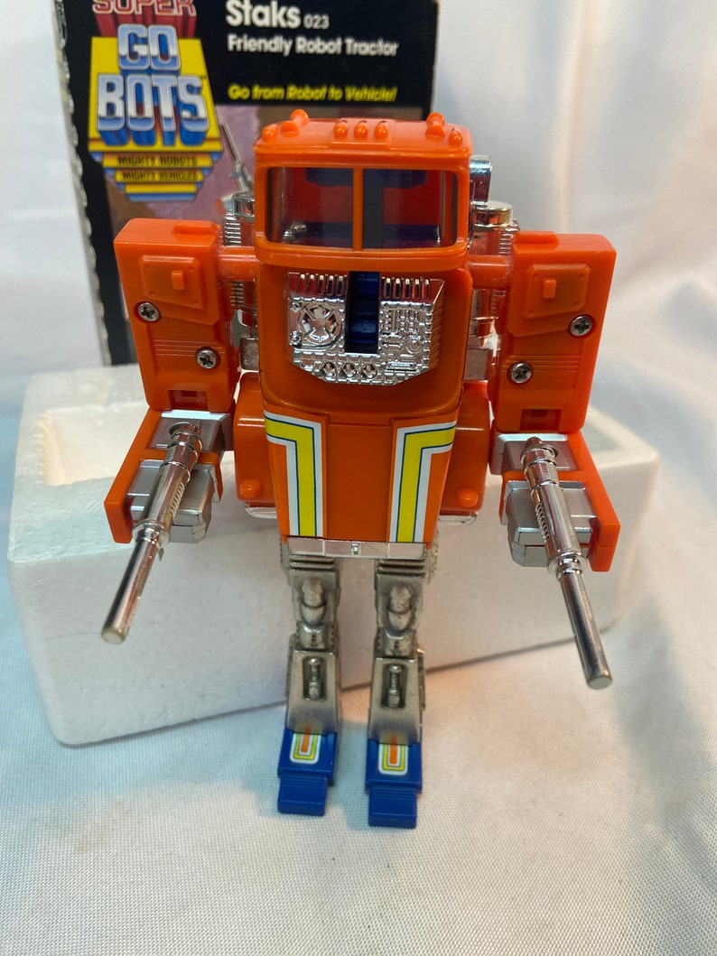 Vintage 1984 Tonka Super Go Bots Staks Robot Tractor Truck W/ - Etsy