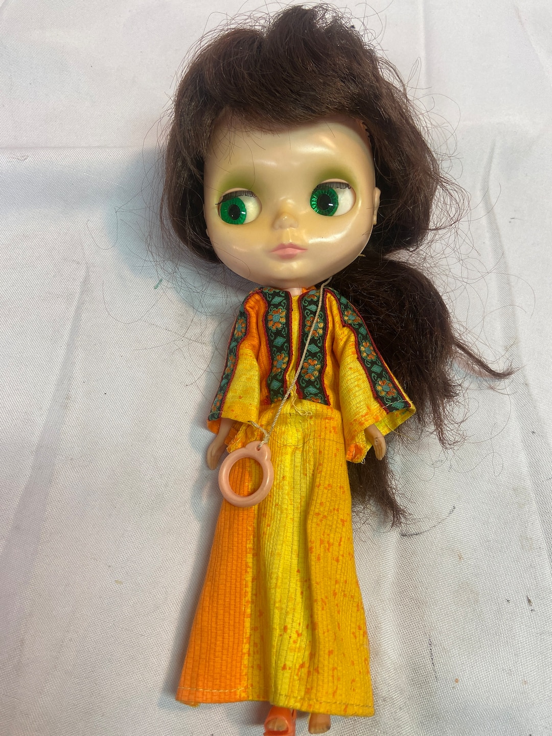 Vintage 1972 Blythe Doll Brown Hair Brunette Color Changing Eyes W ...