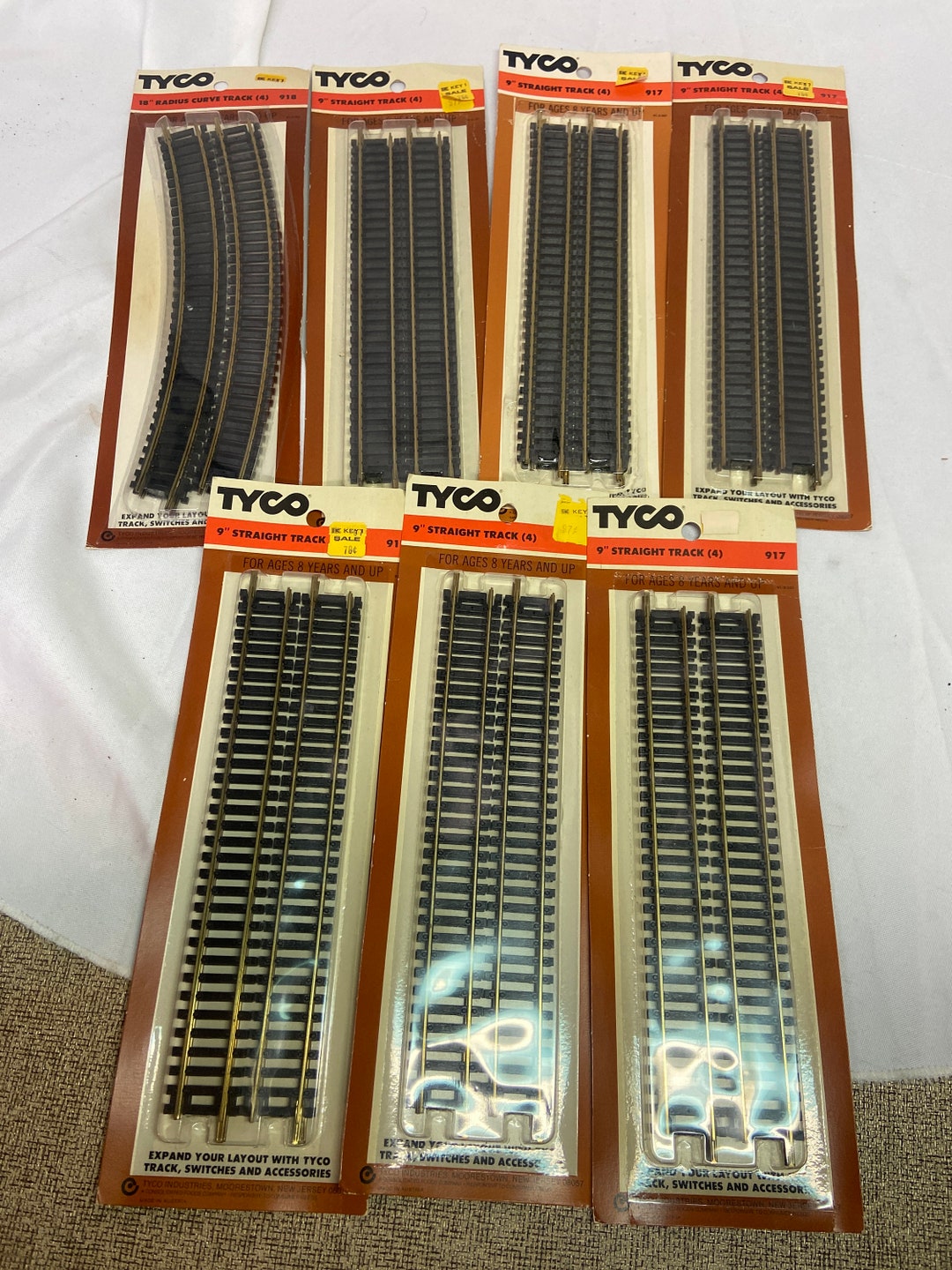 Vintage Lot 1976 Tyco Train Track 9 Straight 18 Radius Sealed NOS - Etsy