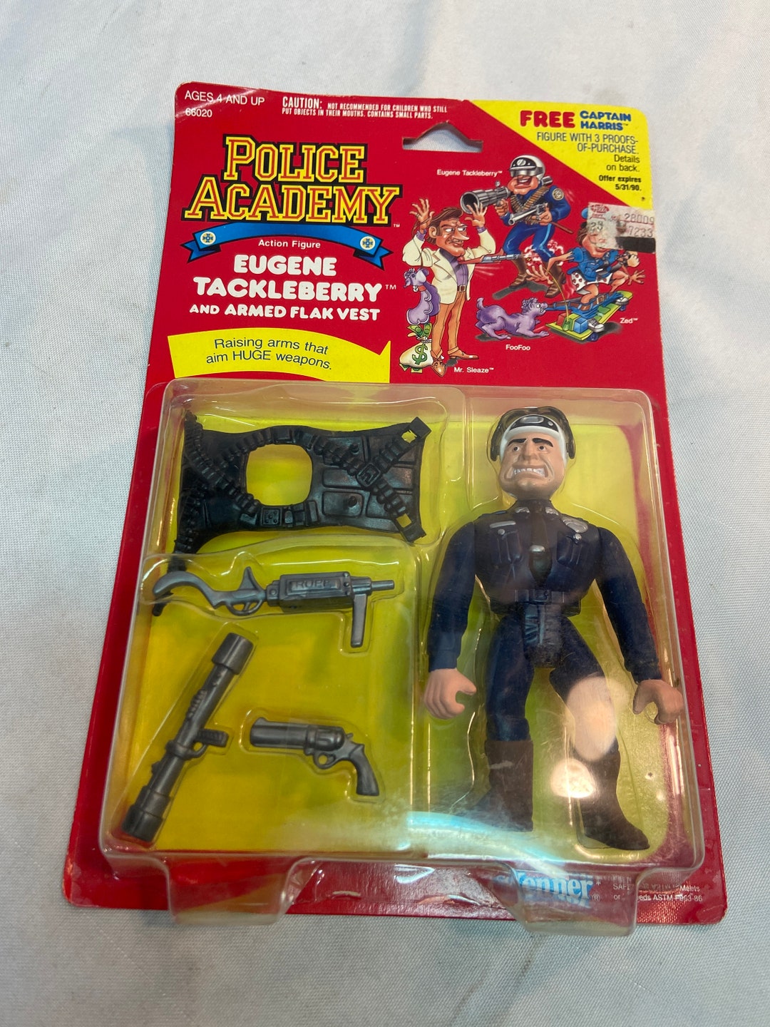 Vintage Kenner Police Academy Action Figure Eugene Tackleberry Sealed ...