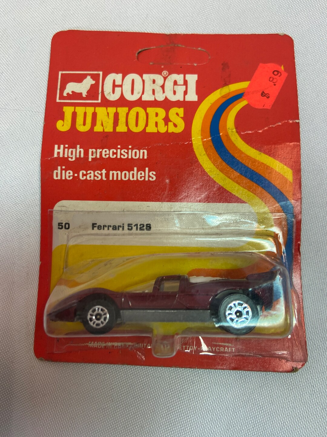 Vintage 1973 Corgi Juniors Maroon Ferrari 512S Sealed - Etsy