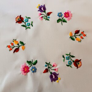 Hungarian Embroidery New, Handmade Square Tablecloth, Table Centerpiece ...