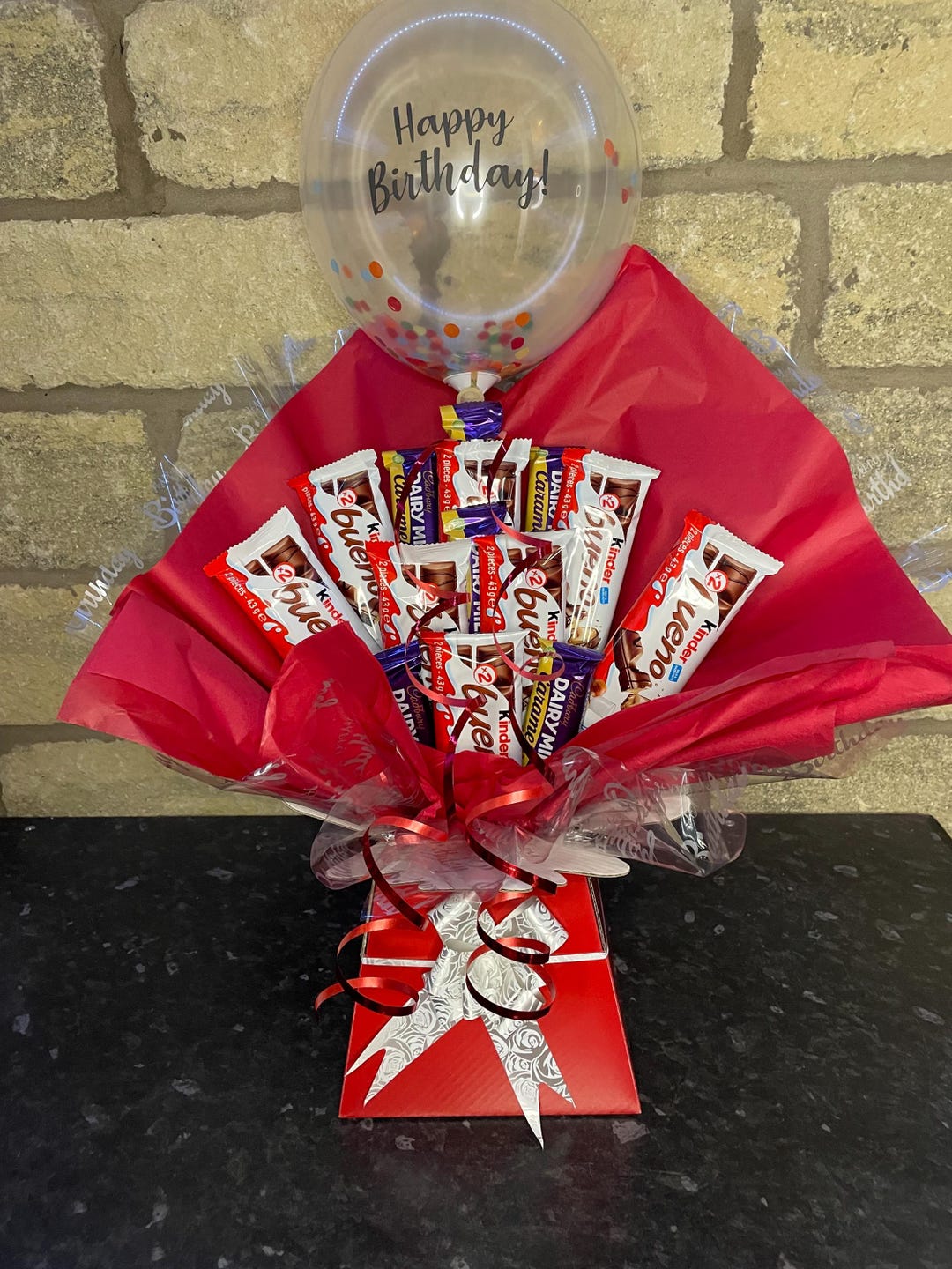 Kinder Bueno Chocolate Bouquet, Birthday Balloon, Custom Colors - Etsy
