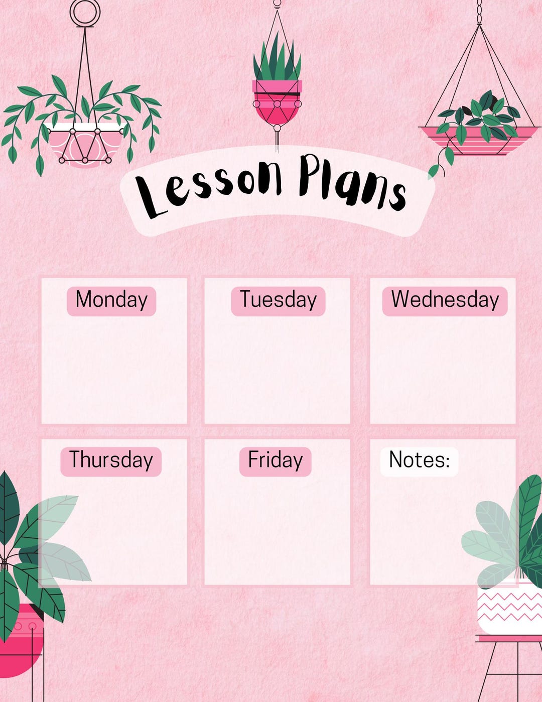 Blank Lesson Plan - Etsy