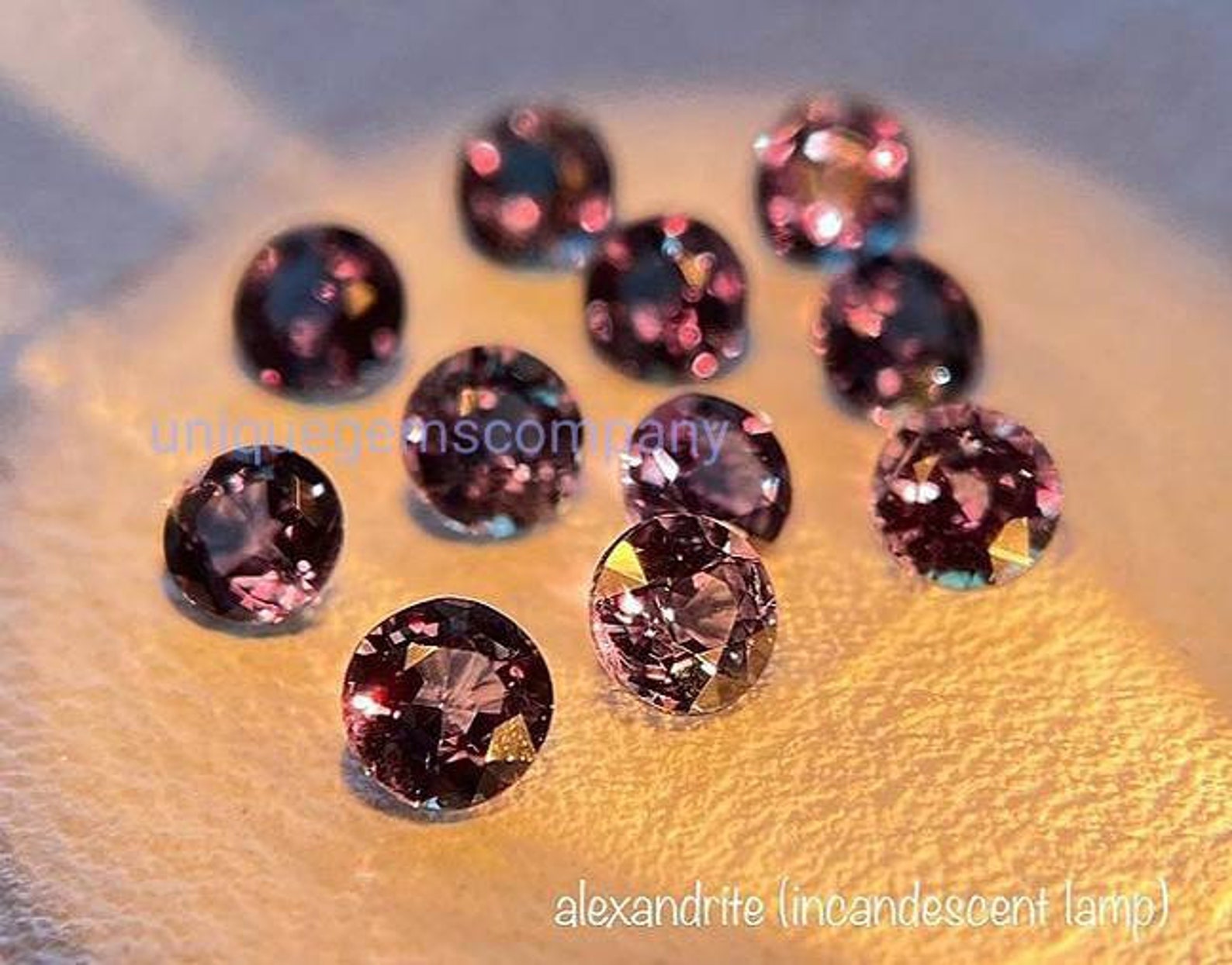 Alexandrite Multi Color Change Stone Faceted Loose Round Shape - Etsy